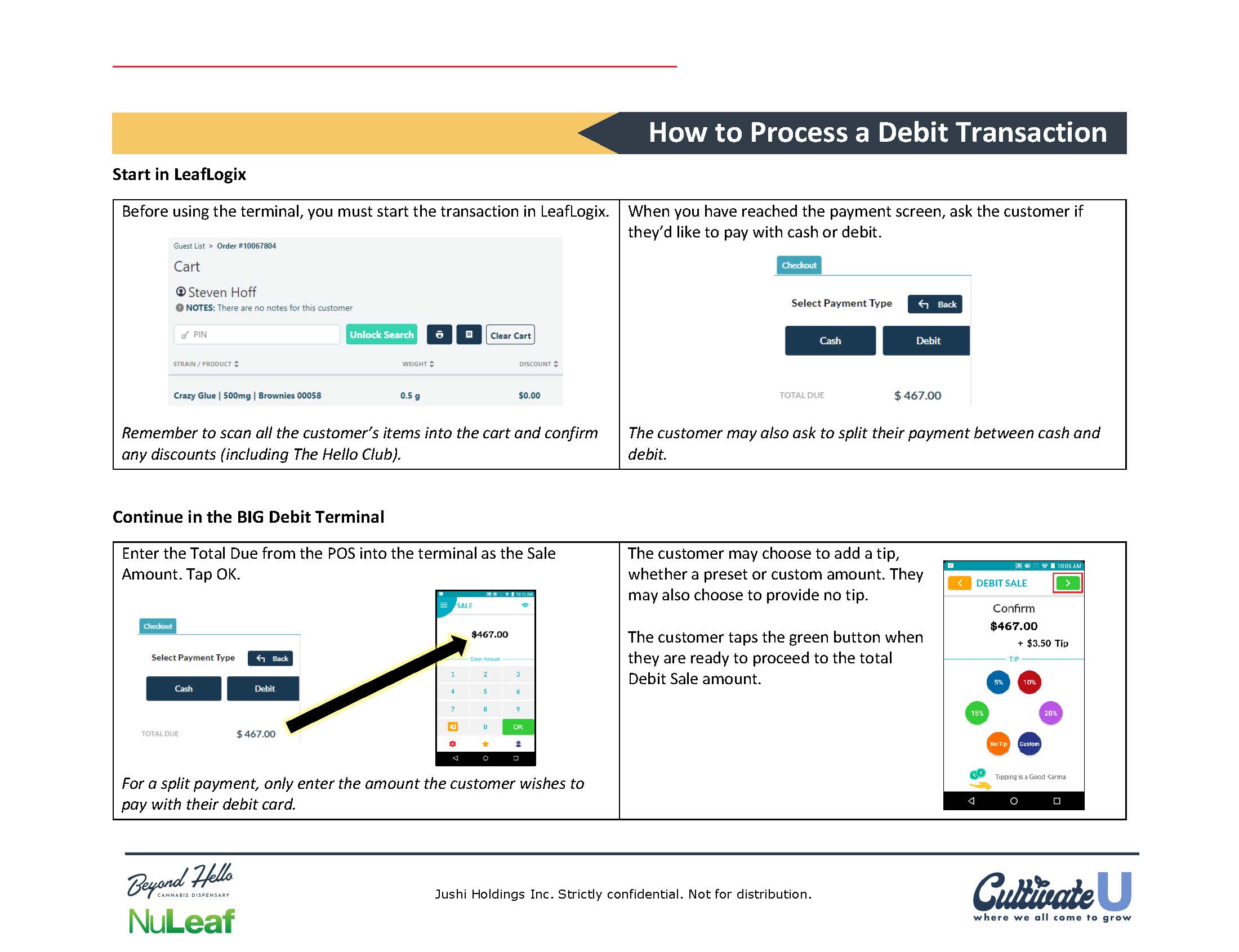 How to Process a Debit Transaction with Tip (Dutchie) – Jushi Holdings